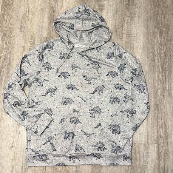 La Soul | Sweaters | Dinosaur Sweater Hoodie With Front Kangaroo Pocket ...